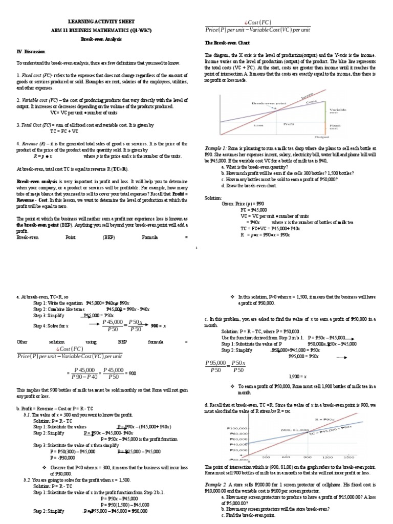ABM11 - Business Mathematics - Q1 - W7 - (7) FINAL | PDF | Business ...