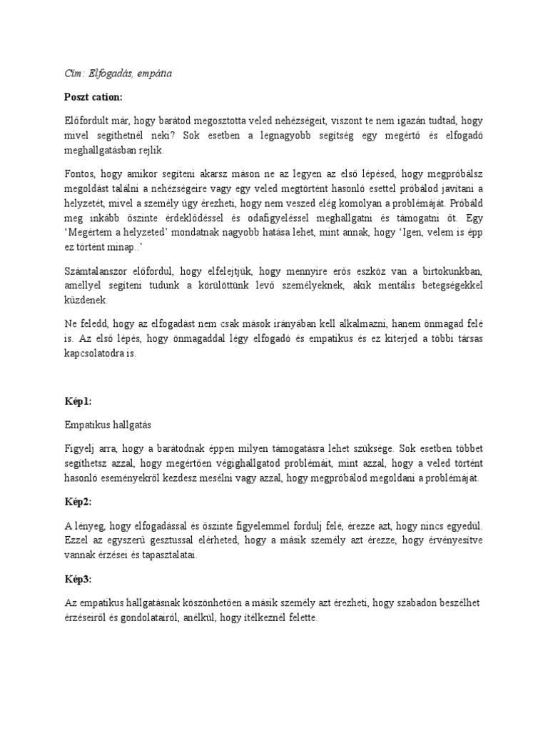 Elfogadás, Empátia | PDF