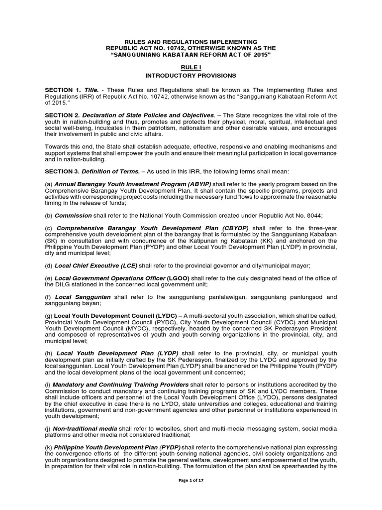 2016 Irr Ra 10742 SK | PDF | Government