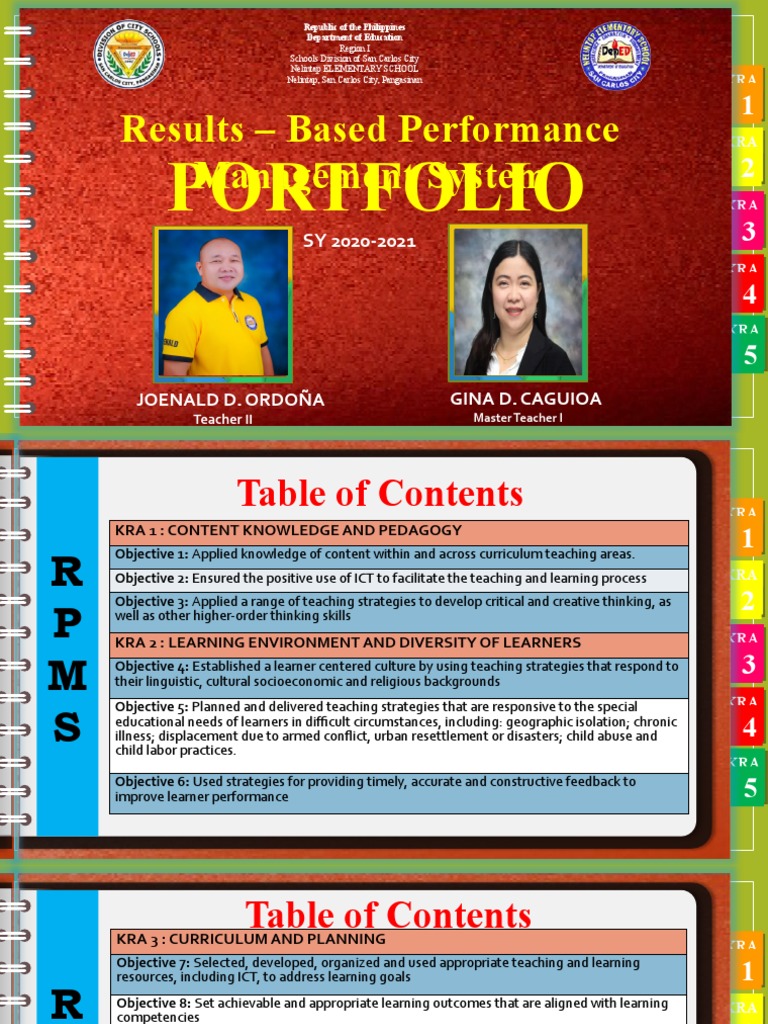 Results - Based Performance Management System: Portfolio | PDF | Educational Technology | Learning