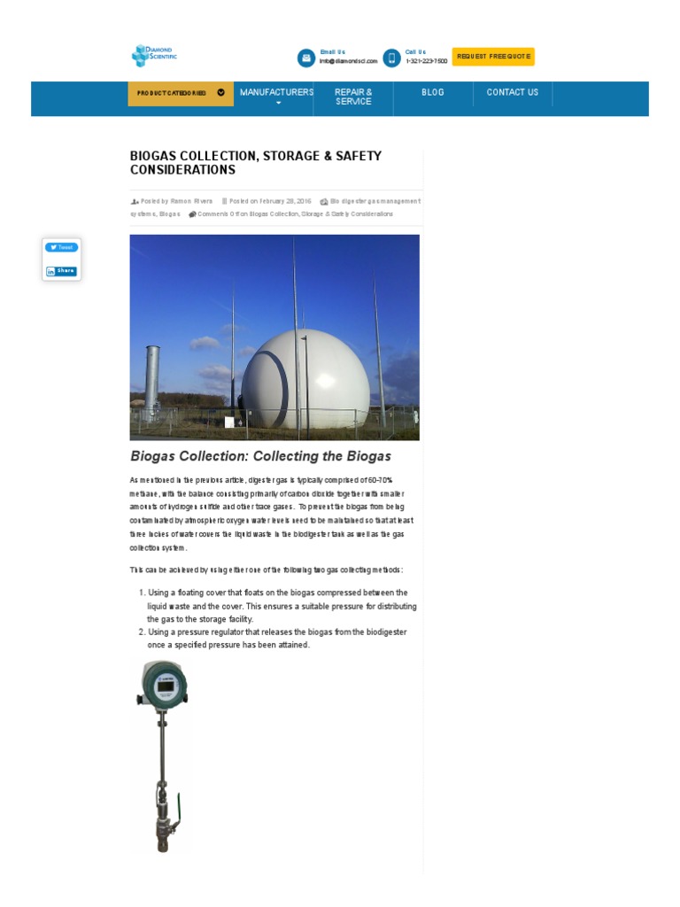 Diamondsci Com Blog Biogas Collection Storage Safety Considertions ...