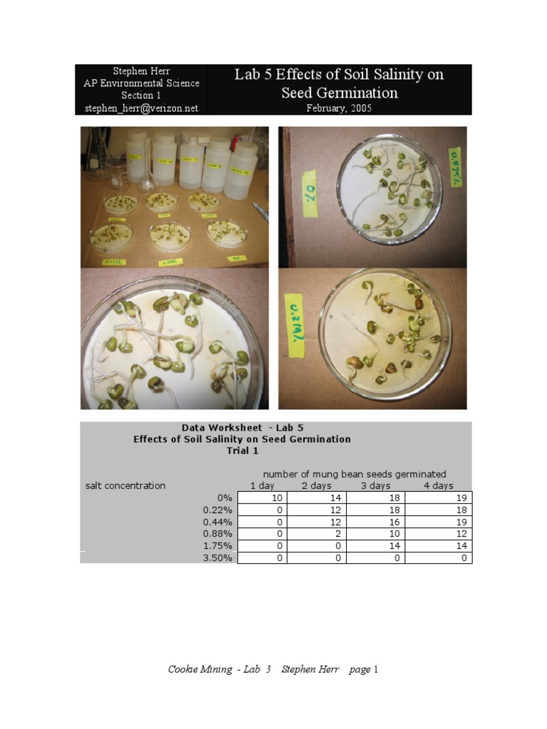 Salinity | Germination | Experiment