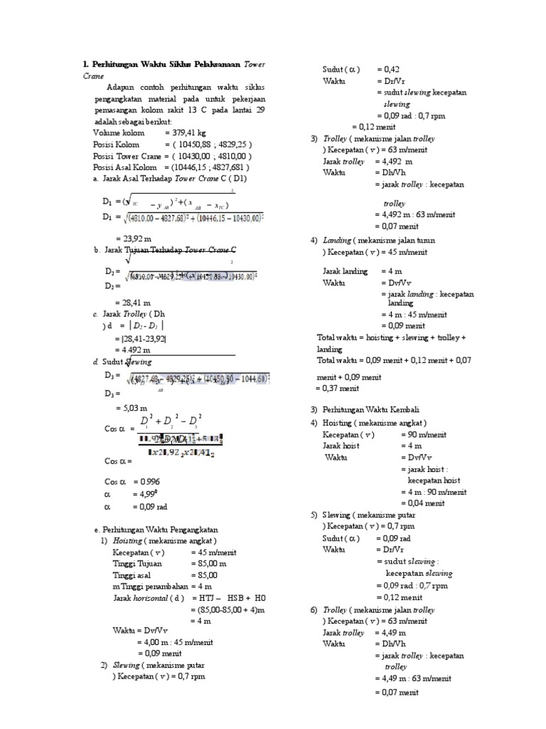 TC Perhitungan Waktu Siklus | PDF