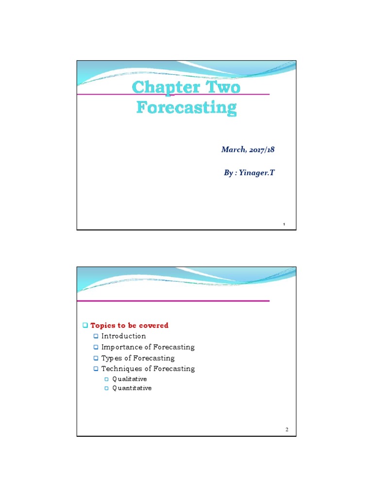 Chapter 2 | PDF | Forecasting | Errors And Residuals