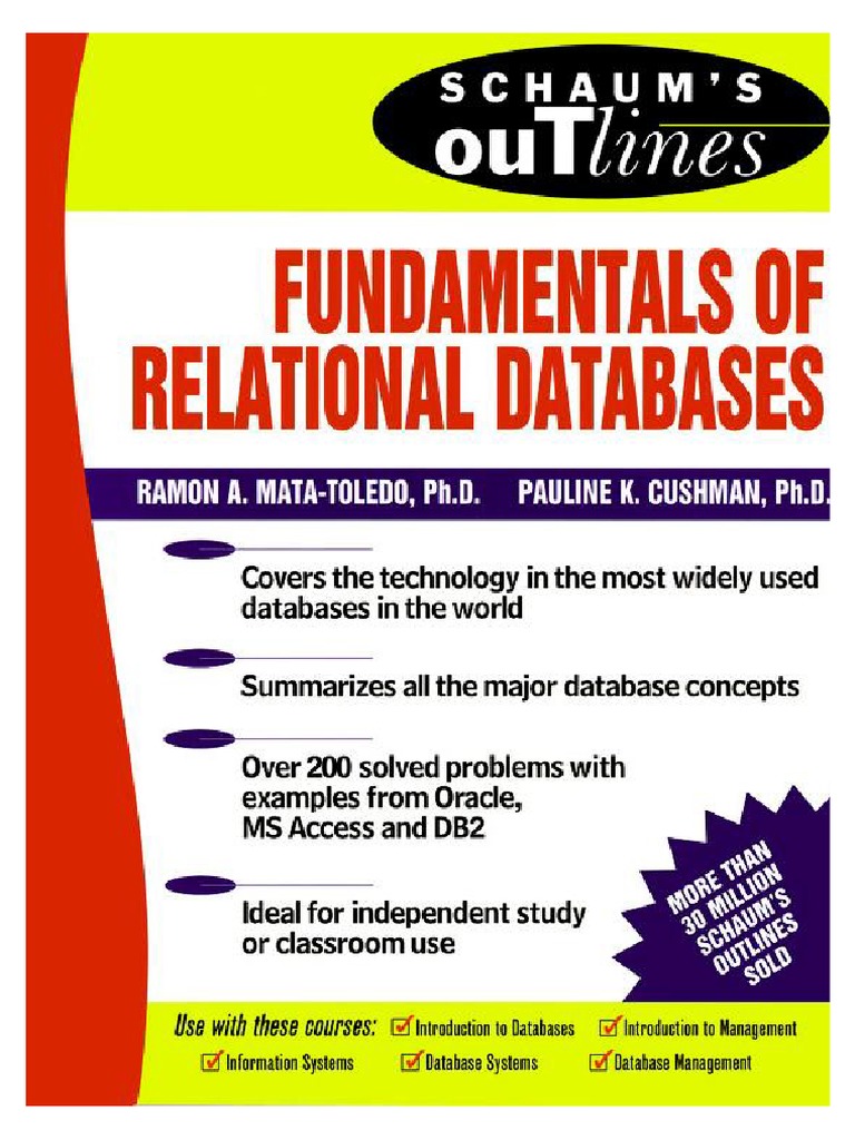 Schaum's Outline of Fundamentals of Relational Databases (PDFDrive) | PDF Schaum's Outline of Fundamentals of Relational Databases (PDFDrive) | PDF