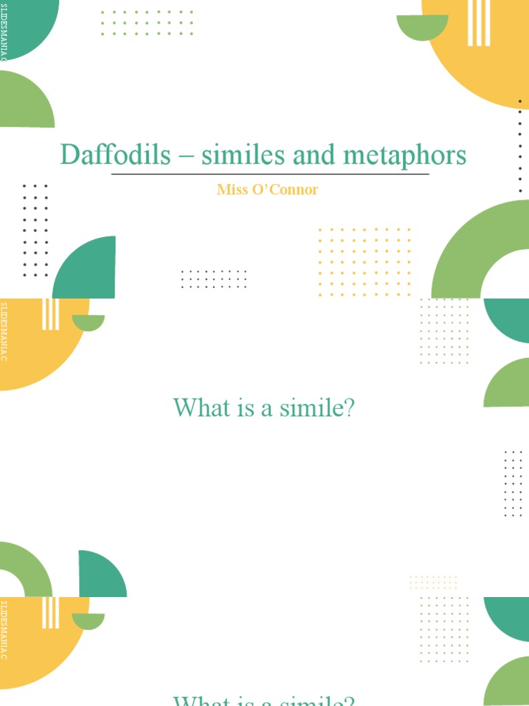 Daffodils: Similes and Metaphors Analysis | PDF | Poetry
