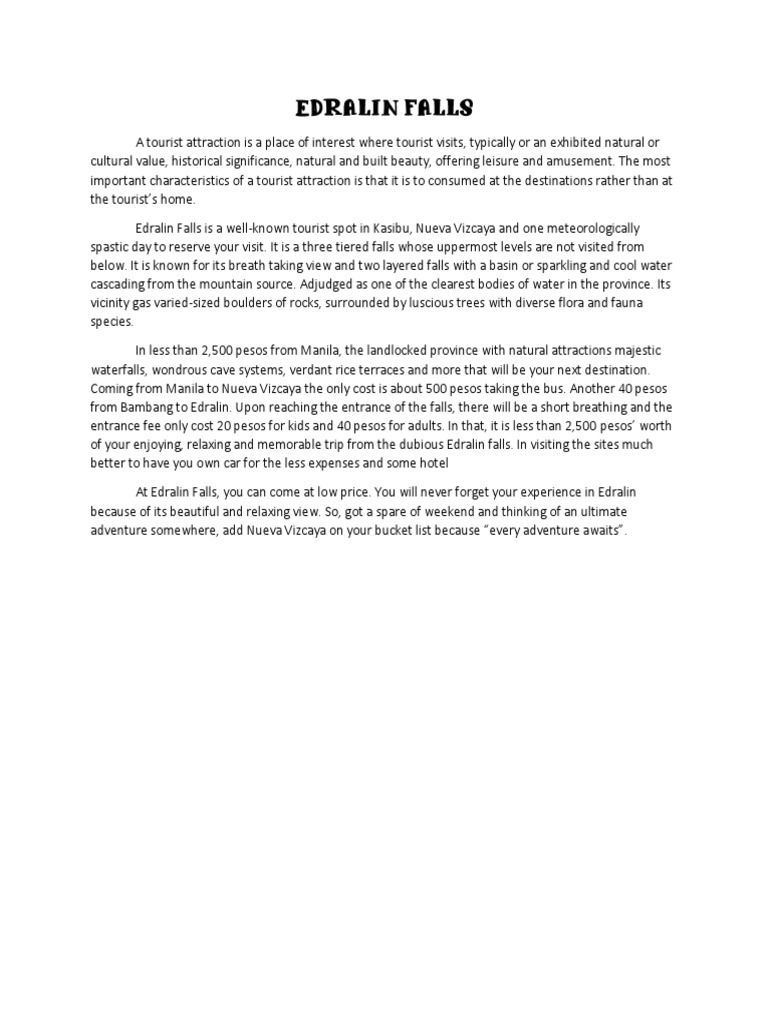 Edralin Falls | PDF