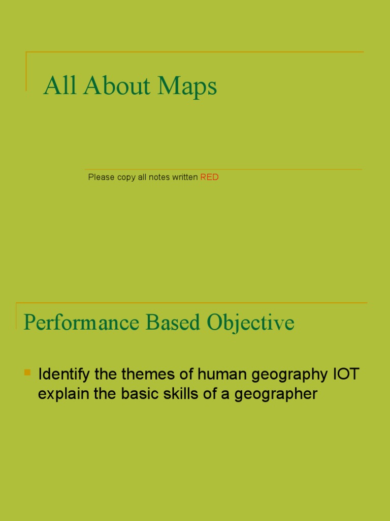 All About Maps: Please Copy All Notes Written | PDF | Map | Contour Line