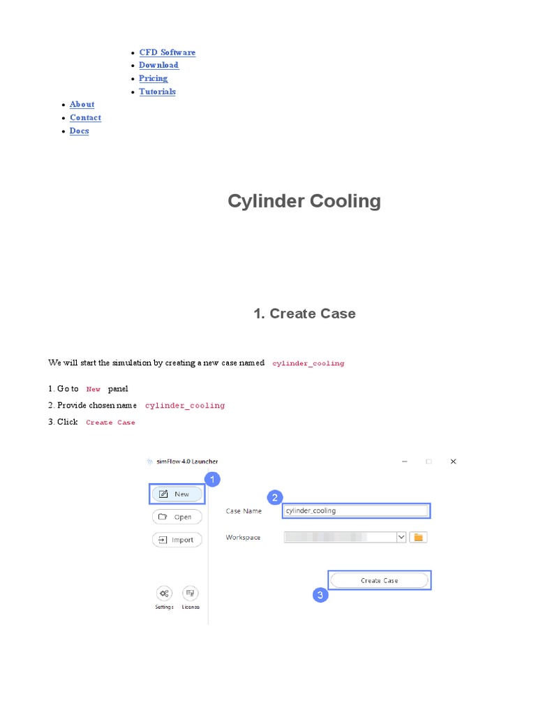 Cylinder Cooling - SimFlow CFD | PDF | Thermodynamics | Heat