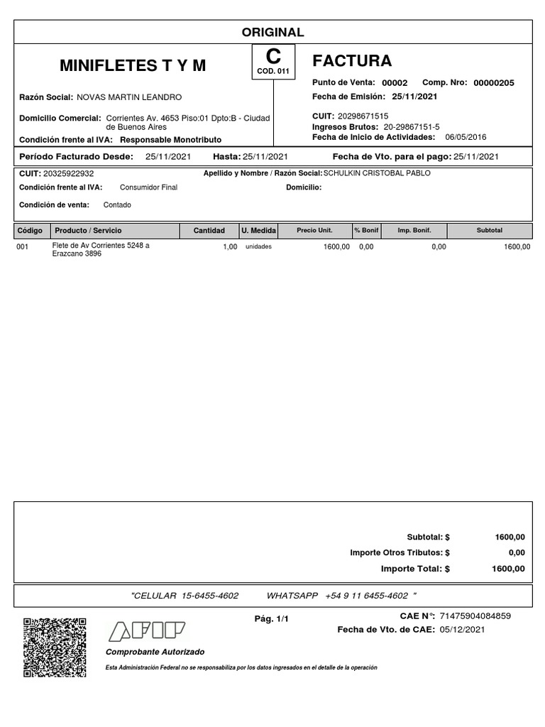 Factura De Flete Ejemplo Y Detalles Pdf Economias