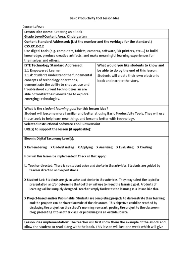 Itec Lesson Plan | PDF | Learning | Teachers
