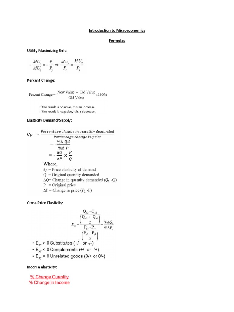 Micro Cheat Sheet | PDF