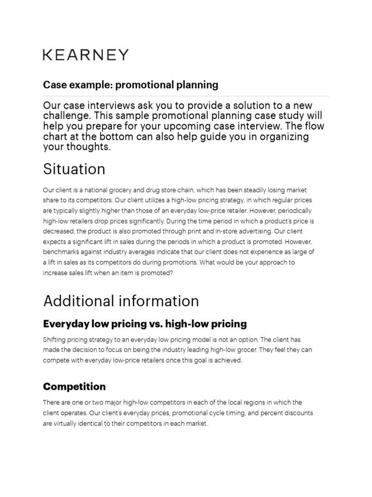 Situation: Case Example: Promotional Planning | PDF | Retail | Pricing