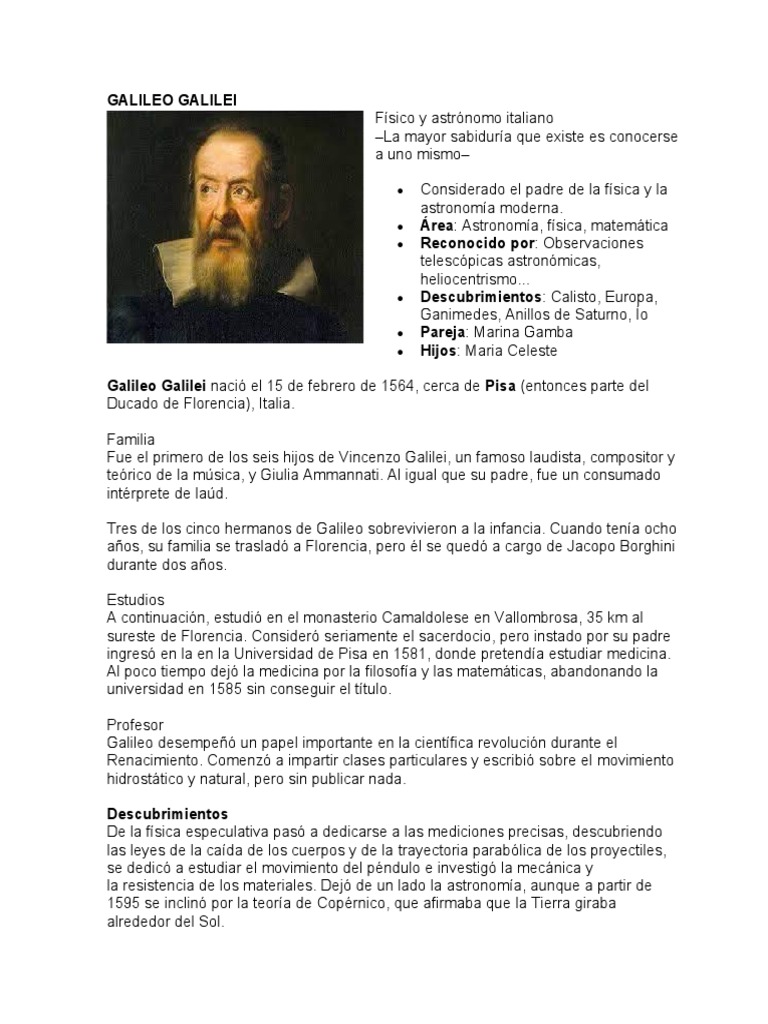 Galileo Galilei | PDF | Marie Curie | Albert Einstein