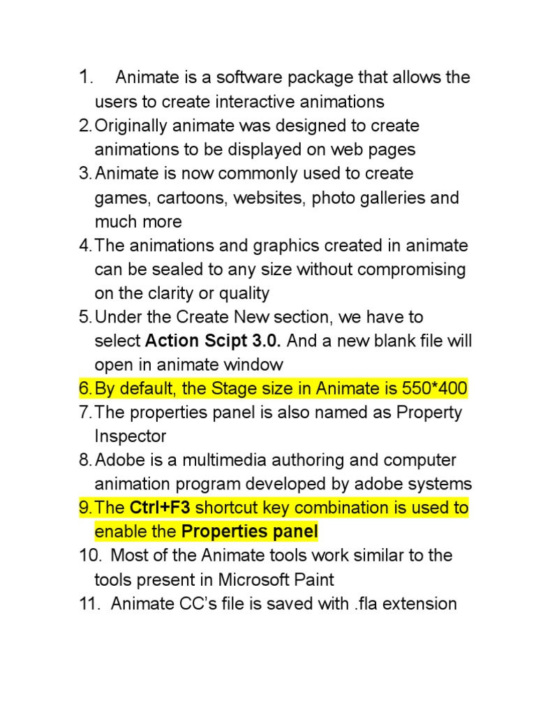 Animate CC Tools for Class 6 | PDF | Computing | Software