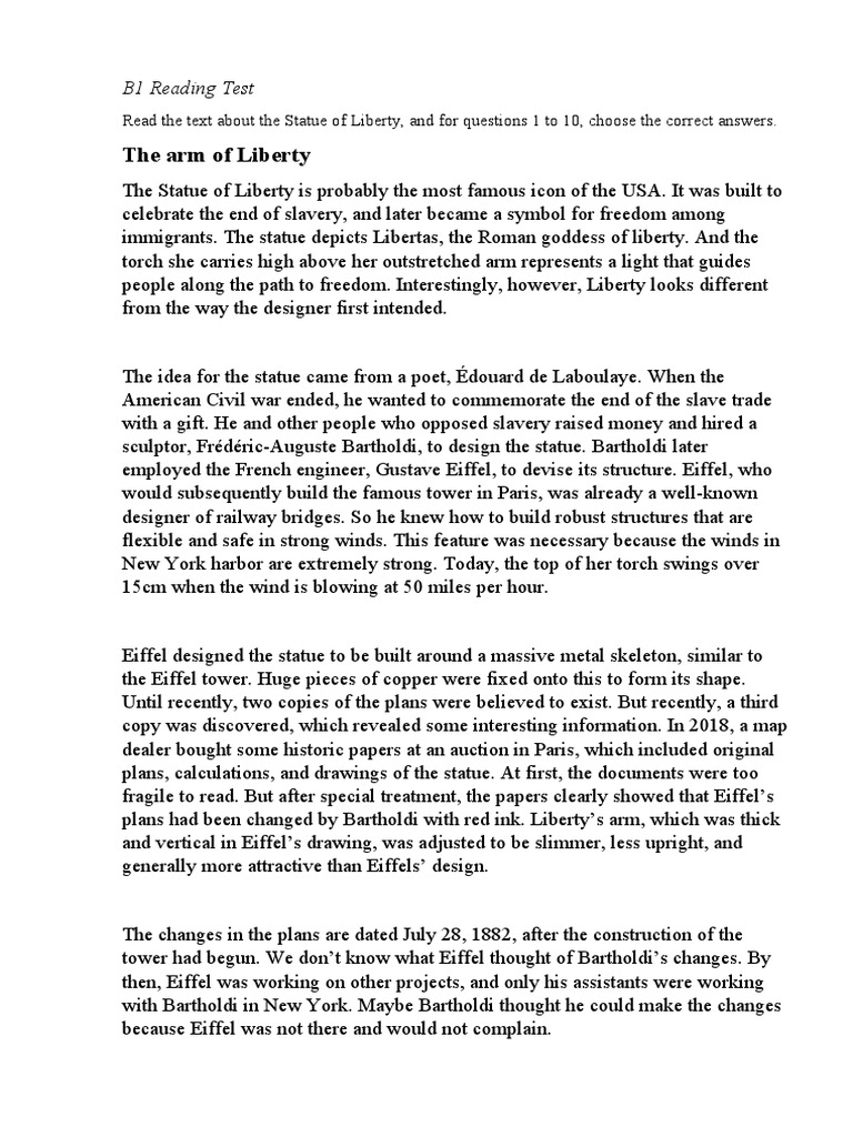 B1 Reading Test-2 | PDF