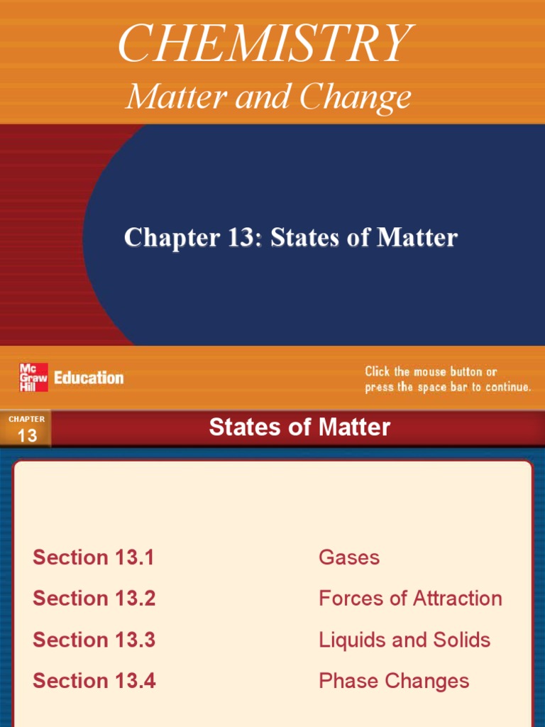 Matter and Change: Chapter 13: States of Matter | PDF | Gases | Liquids