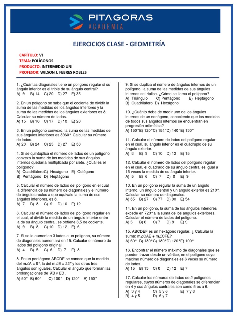 Ej06 Poligonos | PDF | Ángulo | Formas geométricas