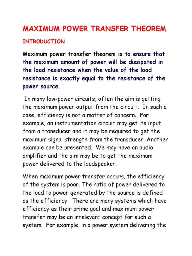 Applications of MPT | PDF | Electrical Network | Electrical Engineering