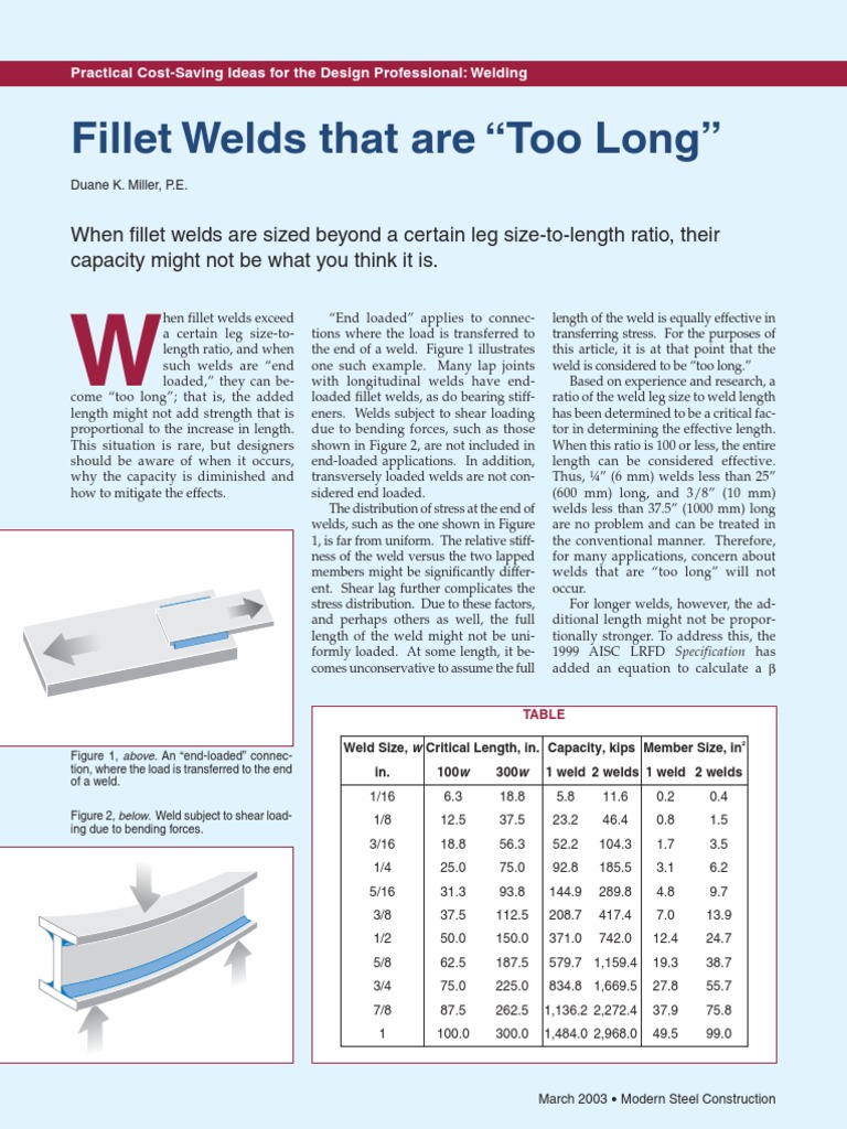 Effective Length of Fillet Welds | PDF | Welding | Construction