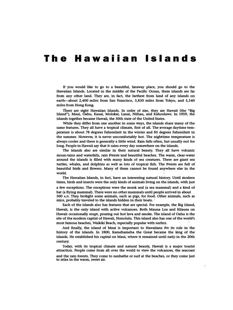 The Hawaiian Islands | PDF | Hawaii | Maui