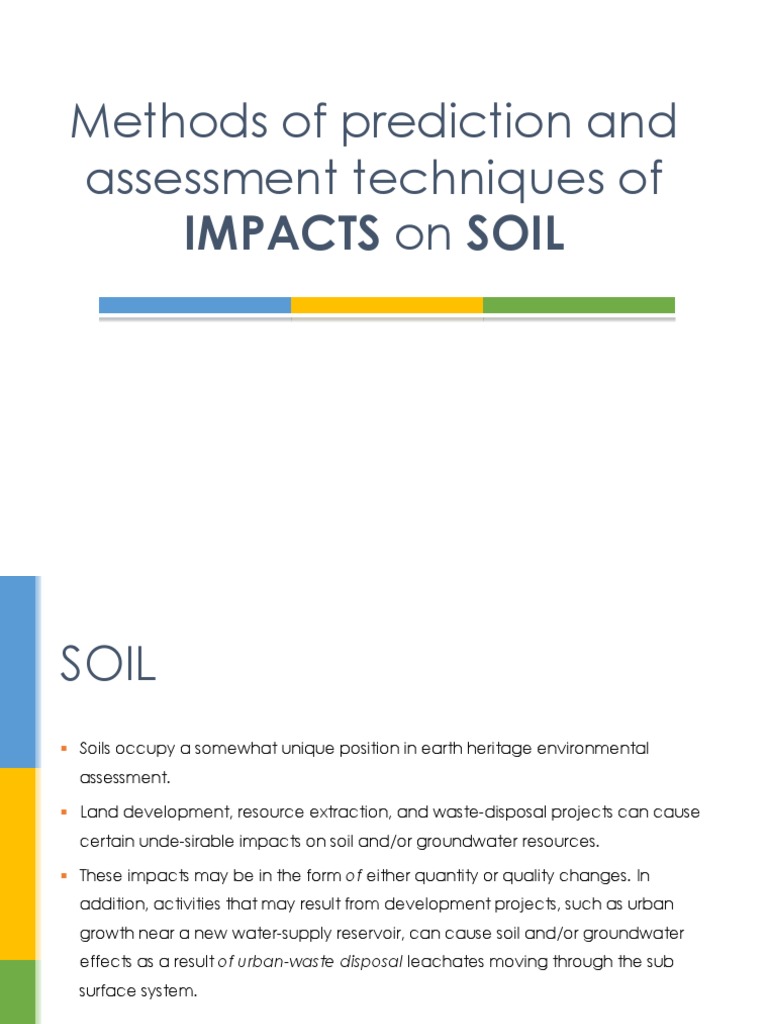 Impact Prediction and Assessment - Soil Environment | Download Free PDF ...