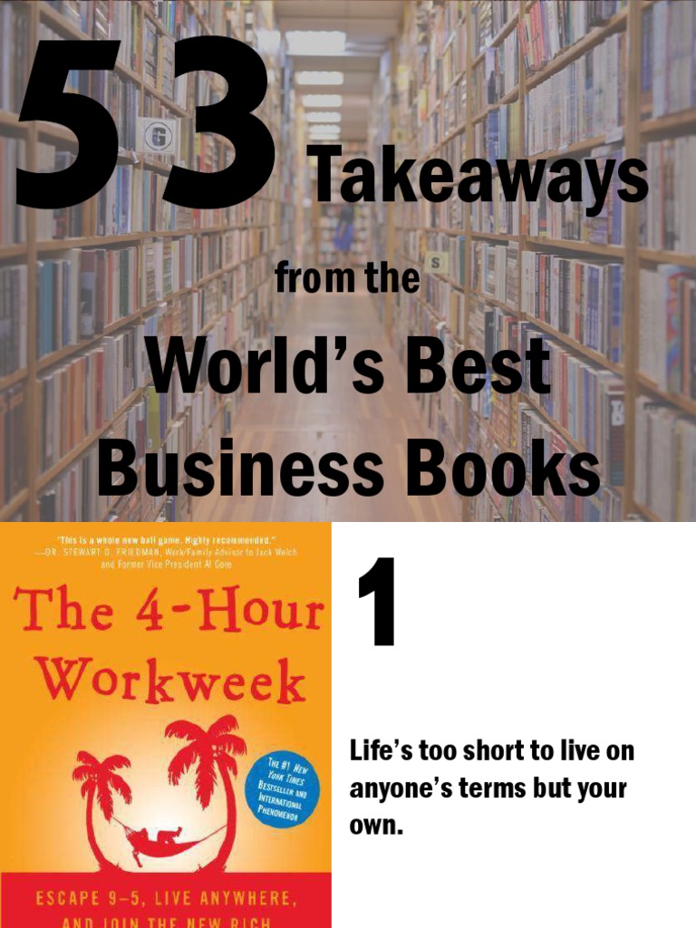 53 Takeaways From The Worlds Best Business Books Giveaway | PDF ...
