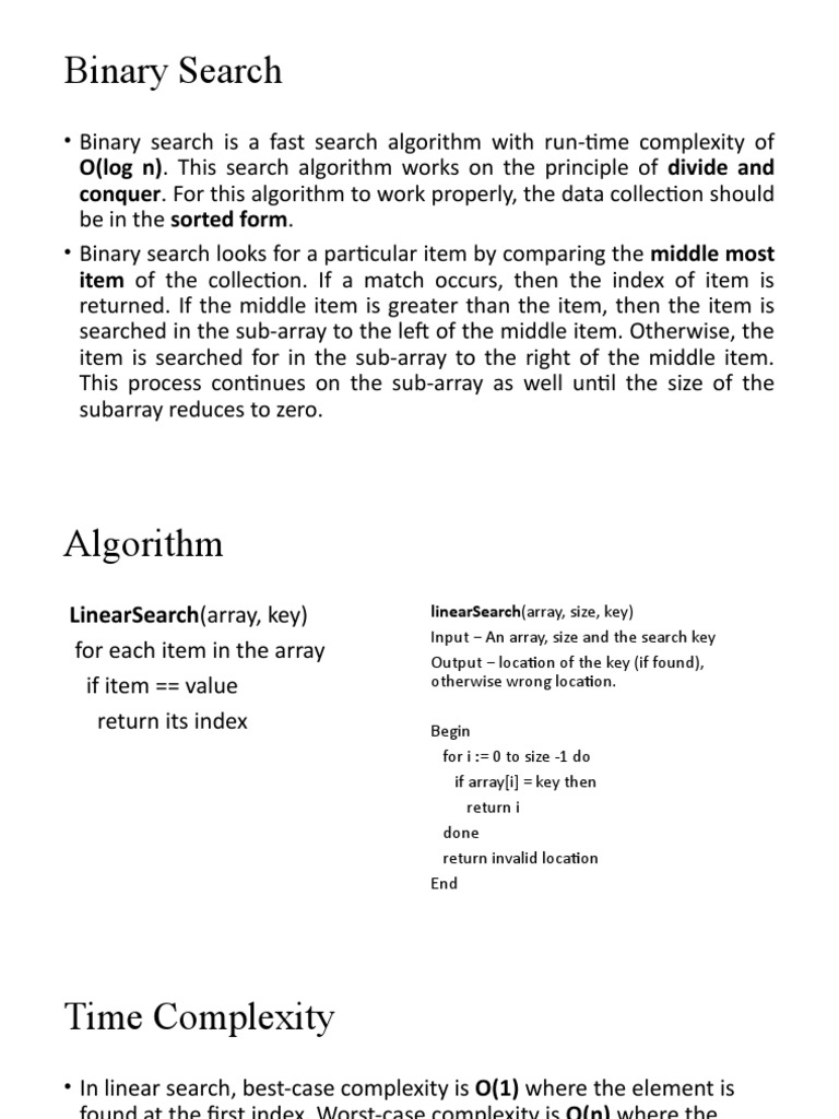 Binary Search | PDF | Time Complexity | Array Data Structure