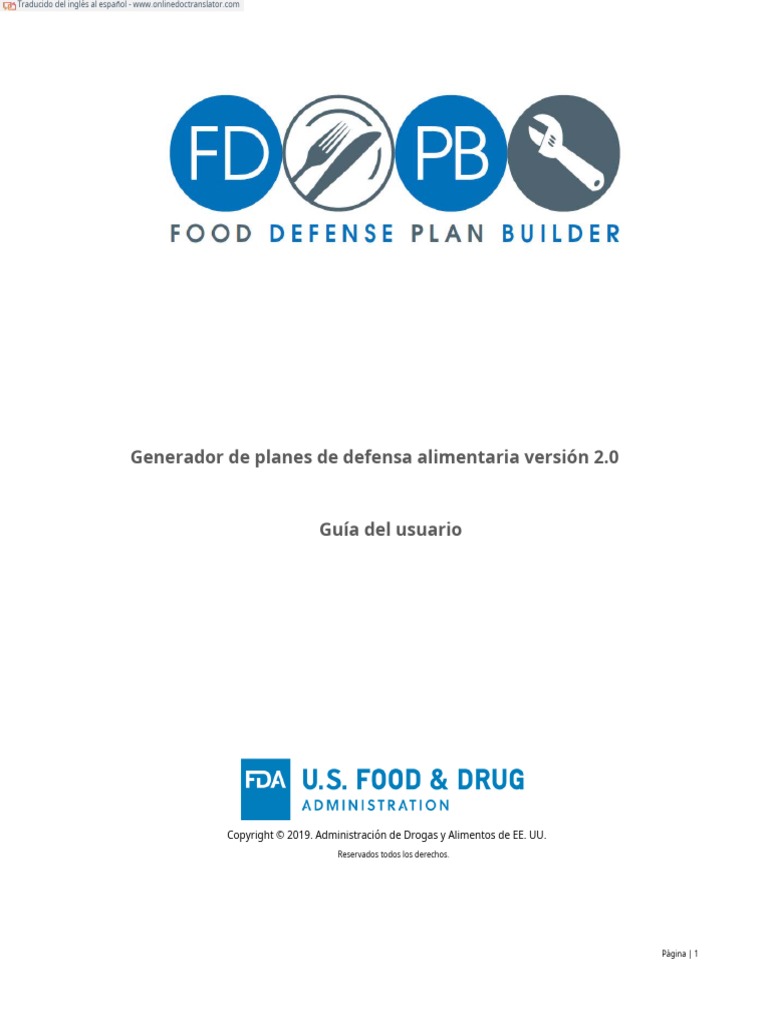 ESPAÑOL Food - Defense - Plan - Builder - Version - 2.0 - User - Guide ...