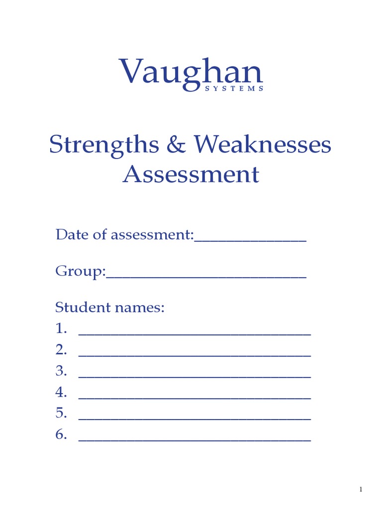 Level Test (Strengths - Weakness Assessment Corporate Student) | PDF ...