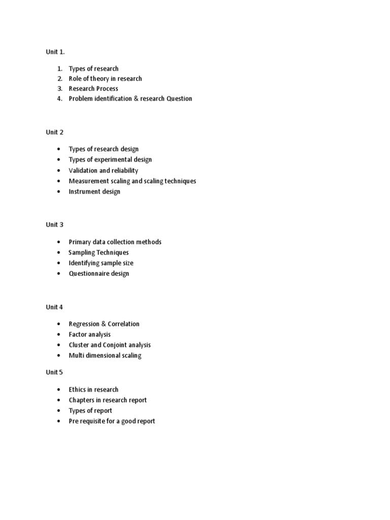 BRM Important Topics | PDF