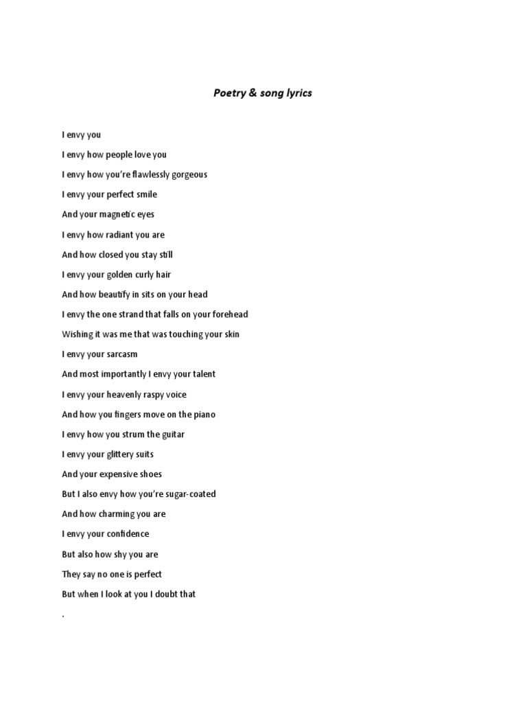 Poetry & Song Lyrics | PDF