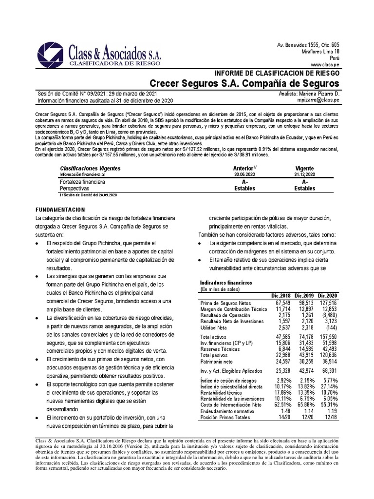Crecer Seguros | PDF | Seguro | Auditoría