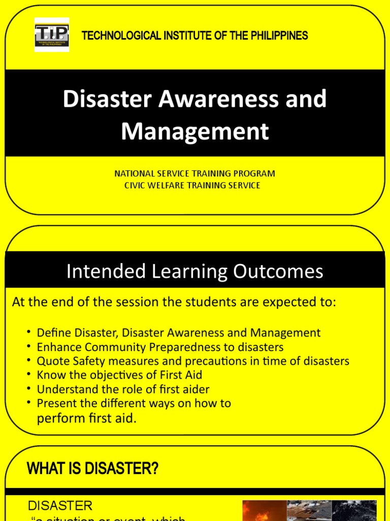 Disaster Awareness and First Aid Training | PDF | Shock (Circulatory ...