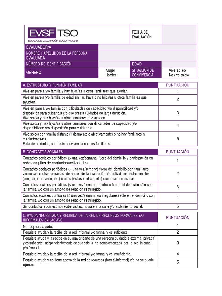 Grupo 10 - Escala Sociofamiliar de Gijón-Formato | PDF