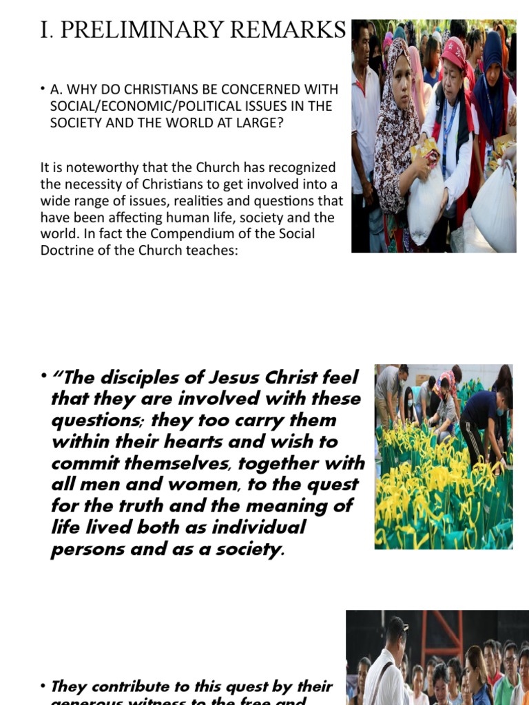 I. Preliminary Remarks | PDF | Catholic Social Teaching | Catholic Church