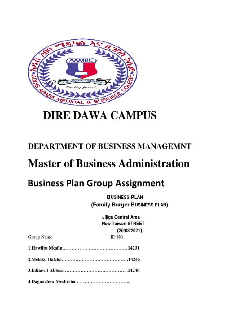 Family Burger Business Plan Overview | PDF | Fast Food Restaurants ...