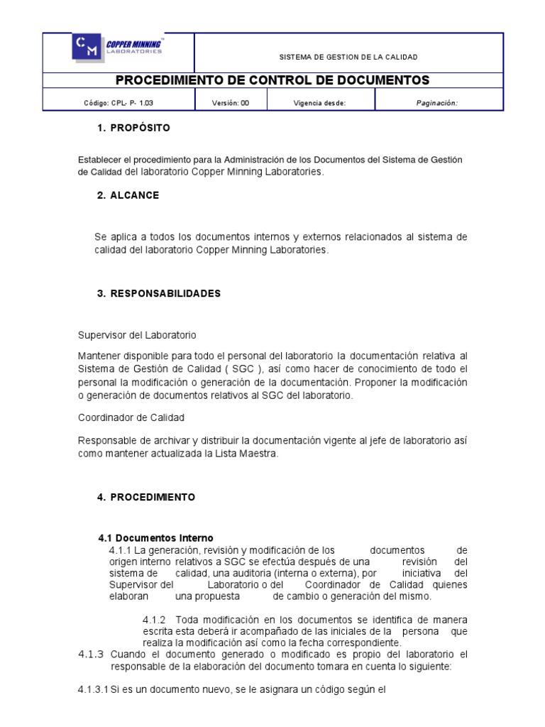 Procedimiento Control de Documentos TP 1 Del II | PDF | Gestión de la ...