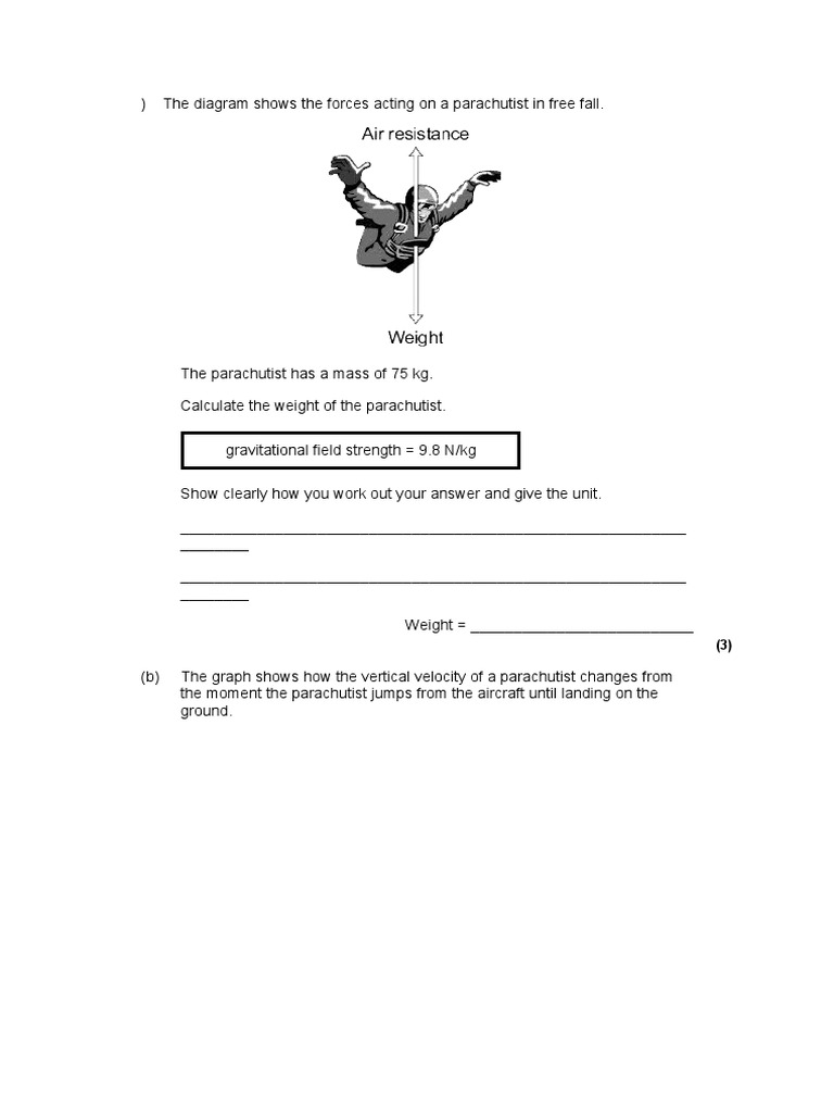Terminal Velocity Homework | PDF | Parachute | Parachuting