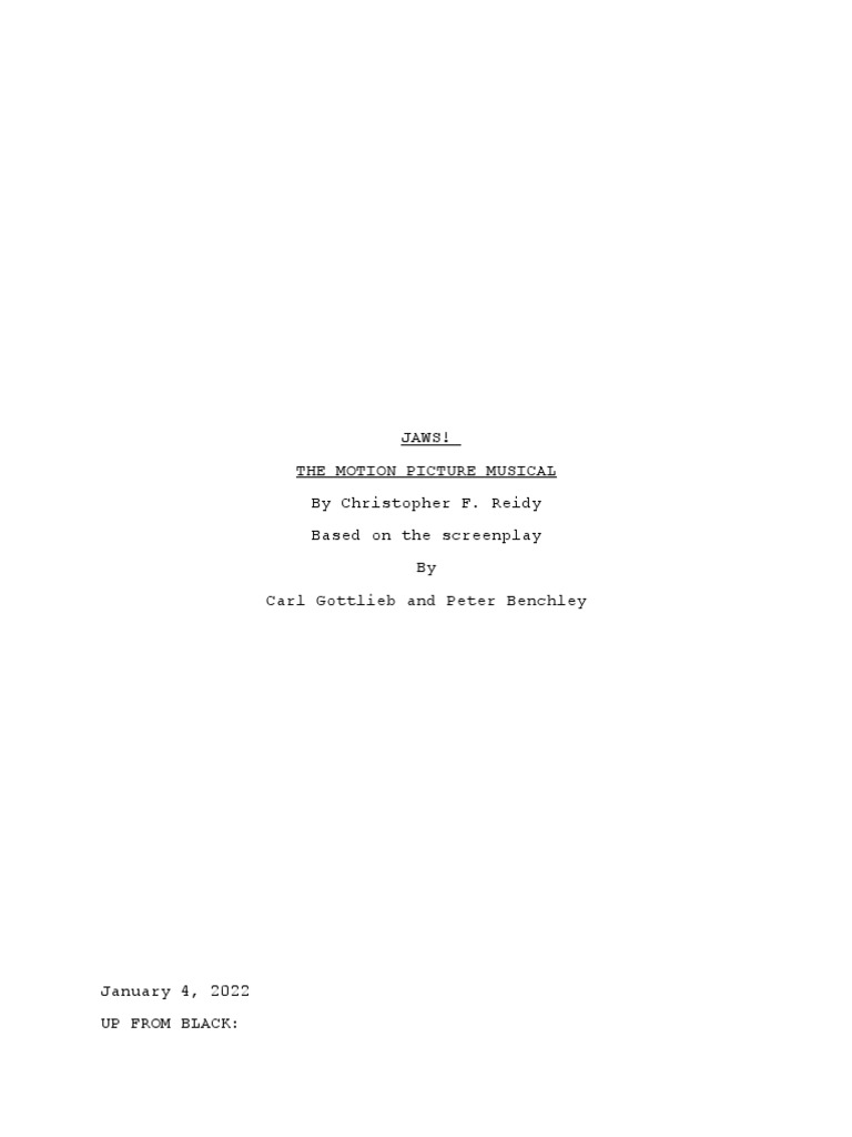 Jaws The Movie Musical | PDF | Pinniped | Sharks