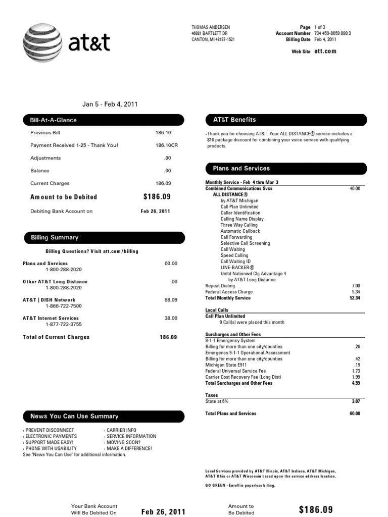 20110204 | PDF | At&T | Cheque
