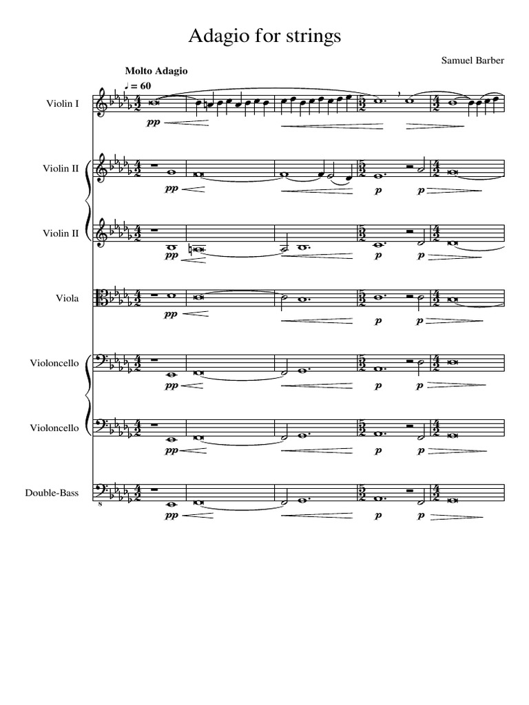 Barber, Samuel - Adagio For Strings | PDF