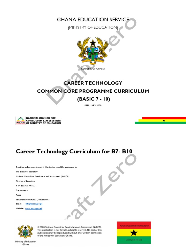 Career Technology Curriculum b7 b10 Draft Zero | PDF | Educational ...
