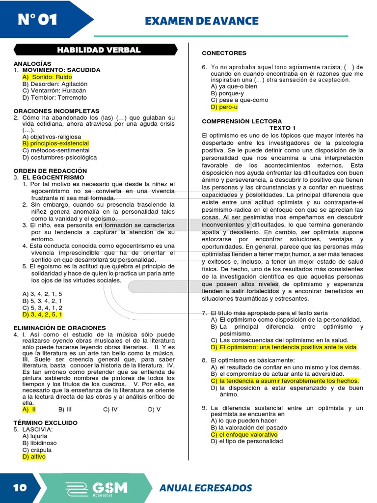 Examen #-Ae-A - Con Claves | PDF