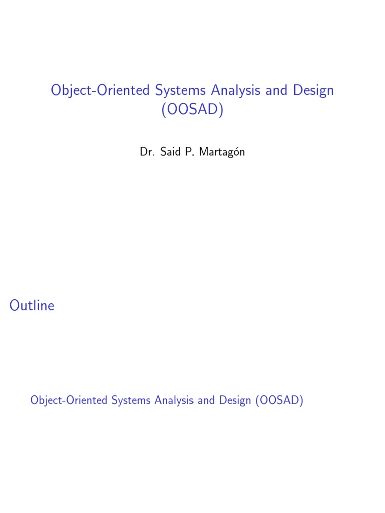 Object Oriented Systems Analysis and Des | PDF | Use Case | Unified Modeling Language