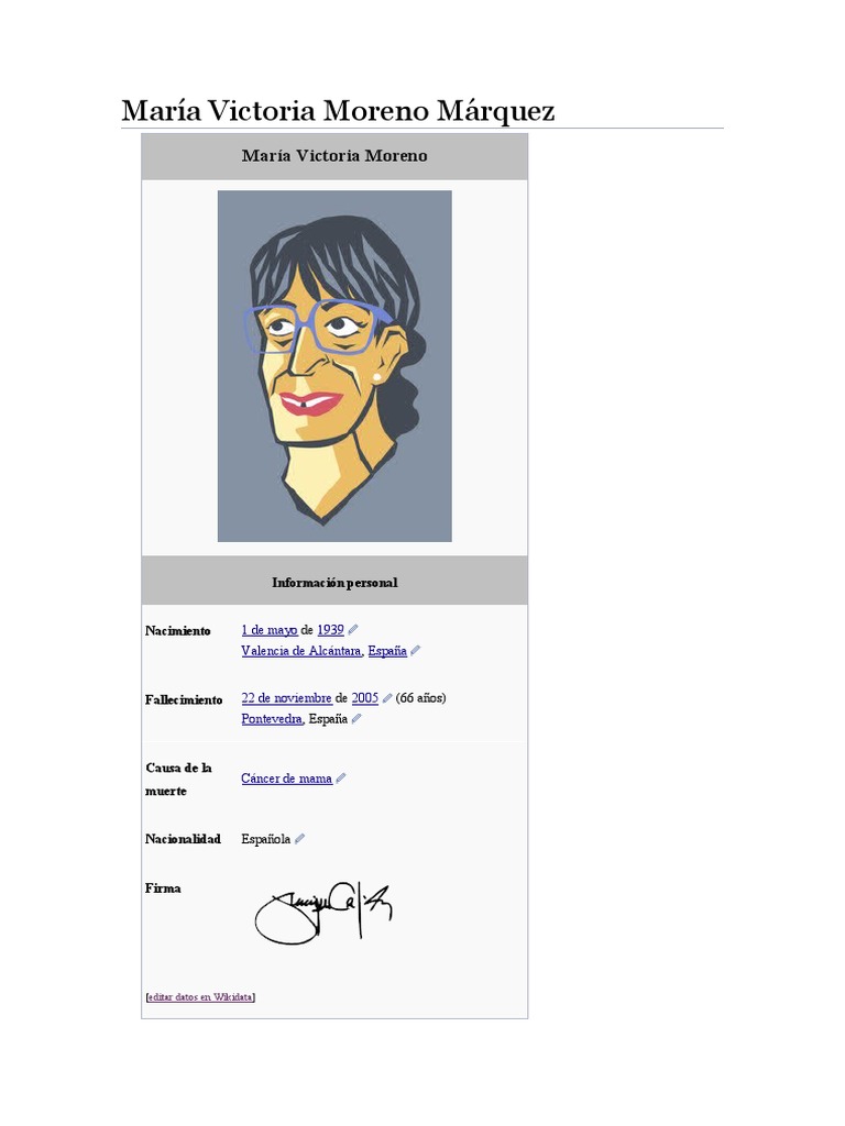 María Victoria Moreno Márquez | PDF | Literatura en español ...