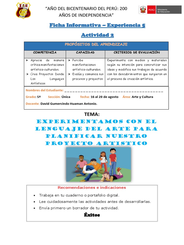 Proyecto Artístico: Diversidad Cultural Perú | PDF | Perú