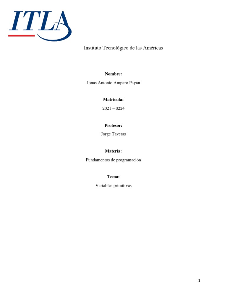 Variables Primitivas en Java, Python y C# | PDF | C Sharp (lenguaje de programación) | Poco