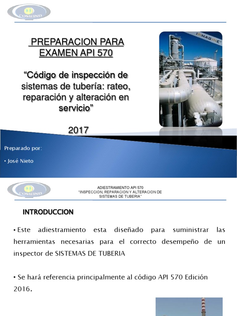 Preparación para Examen API 570 | PDF | Tubería (transporte de fluidos ...