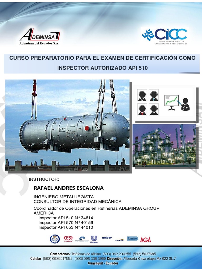 Api 510 | PDF | Prueba (evaluación) | Ingeniería